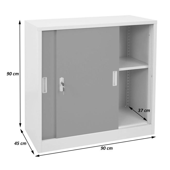 Meuble classeur Boston MCW-F41 90x90x45cm gris - Cdiscount Maison