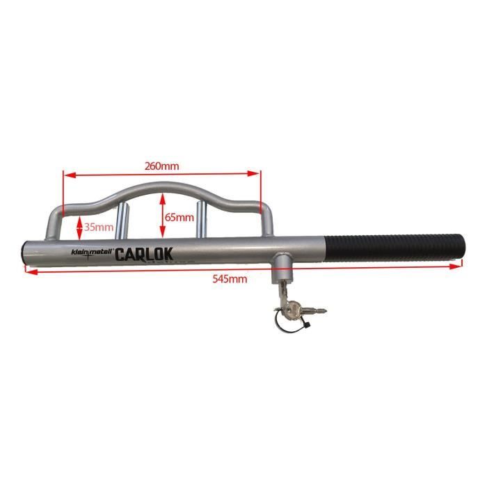 Tierxxl KLEINMETALL Carlok Deluxe voiture Barre antivol volant griffes ...