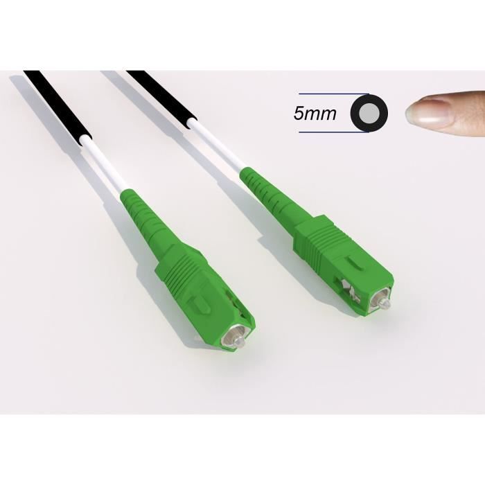 Câble à Fibre Optique pour Extérieur, Simplex Monomode SC-APC à SC-APC 5,0mm, Compatible avec ...