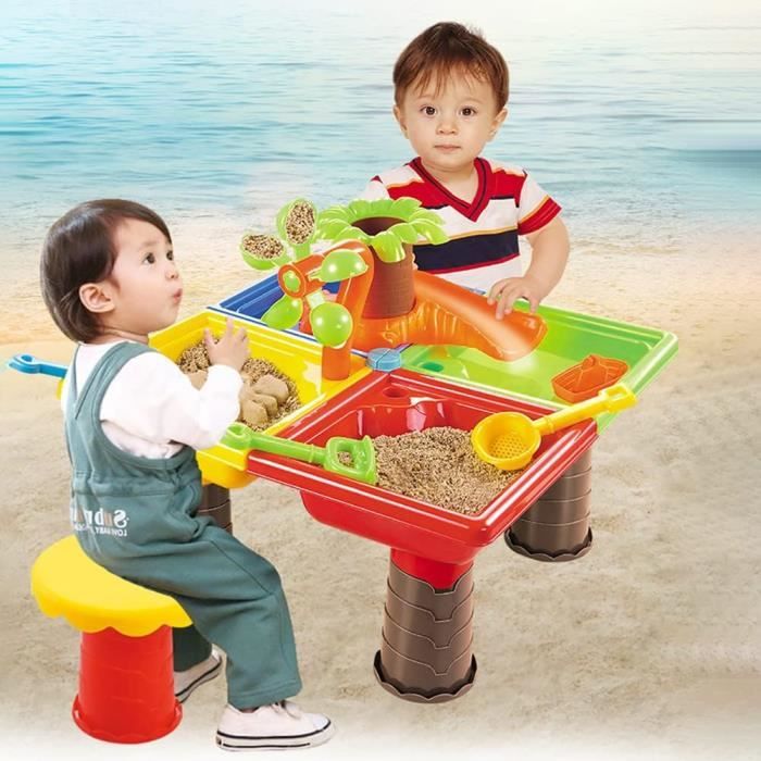 Hpory Table Sable Et Eau Enfant, Table De Sable Jouets 3 En 1 Ensemble ...