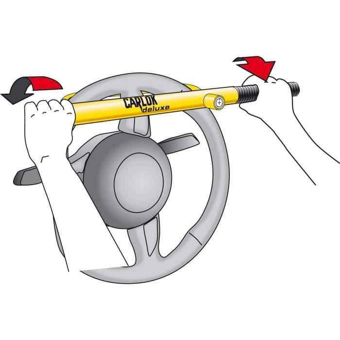 Tierxxl KLEINMETALL Carlok Deluxe voiture Barre antivol volant griffes ...