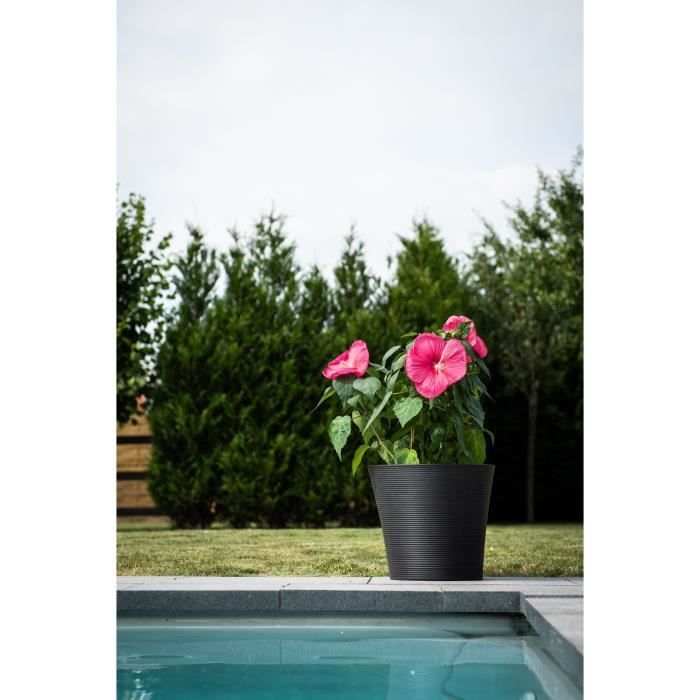 Pot de fleurs - GARDEN ID - Green Care Sense Noir-Anthracite - 50 x 41 ...