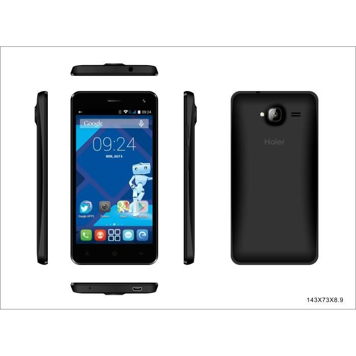 HAIER Smartphone W826 Black - Cdiscount Téléphonie