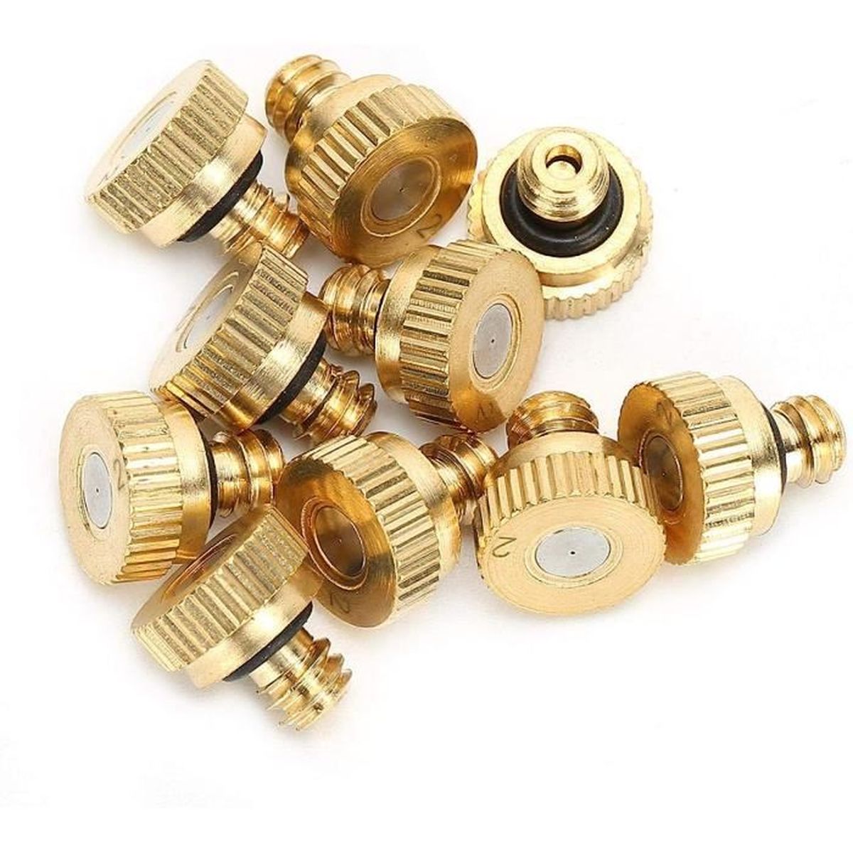 10 pièces Buses de brumisation en Laiton, buse de système de brumisation de tête de ...