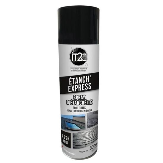 Spray d'étanchéité - IT2C - Etanch express - 500ml - Sans solvant nocif - Couleur gris ...