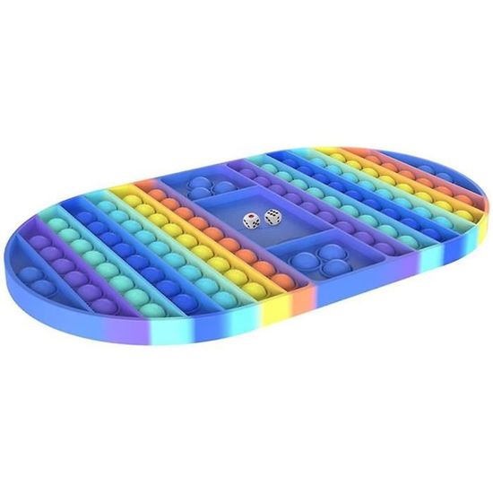 Hand spinner,Push It Pop It Rainbow Chess Board Bubble Sensory Fidget ...