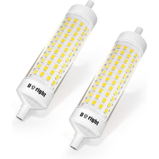R7S 118Mm Ampoule Led 15W Gradable Blanc Froid 6000K Double Extrémité ...