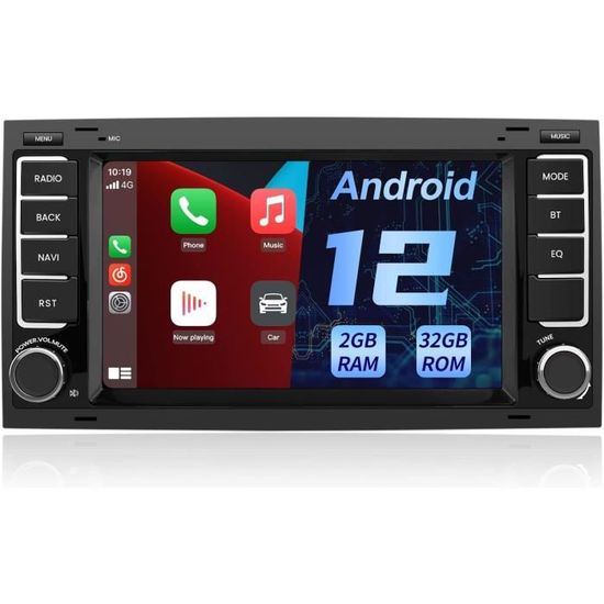 Autoradio Pour Vw Touareg Transporter T5 Multivan, Android 12,Écran Tactile 7" Hd,Carplay ...