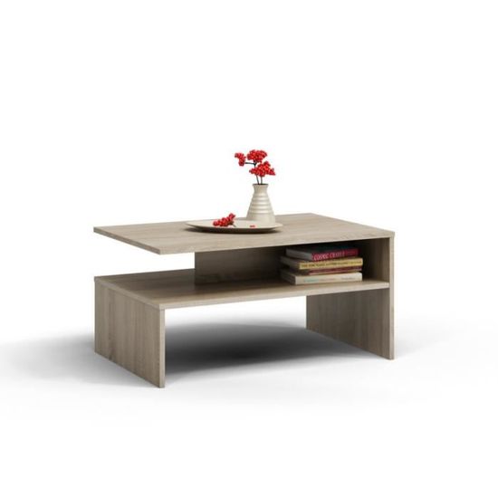 Table Basse - VIVALDI - Biston - Beige - Rectangulaire - Contemporain ...
