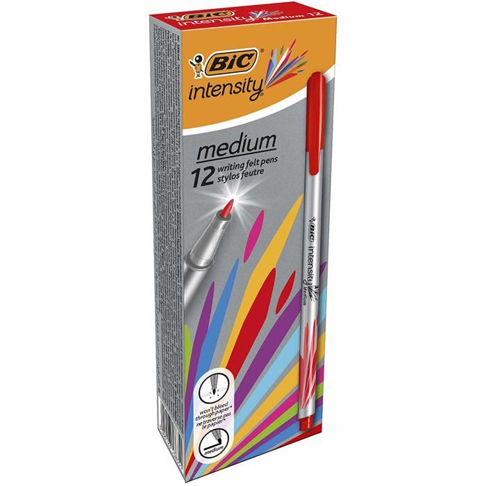 Feutres Bic - 964847 - Intensity Stylo Feutre d'ecriture Pointe Medium ...