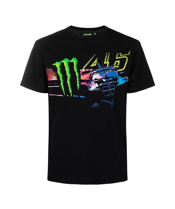 T-shirt Monster Energy VR46 Noir Homme - VR46 - Coupe droite - Manches ...