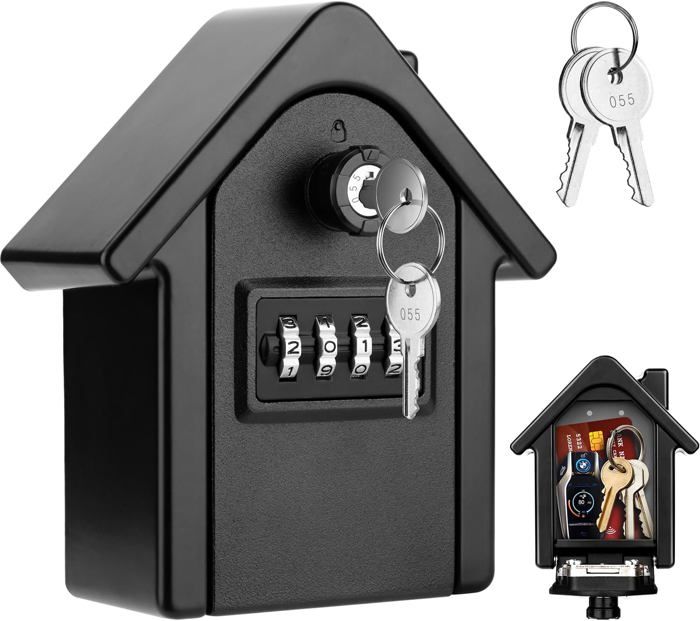 Boîte à Clés Sécurisée Murale Boîte à Clefs avec Code à 4 Chiffres ...