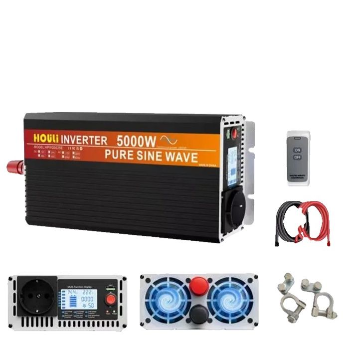 HOULI Onduleur Solaire, Puissances de 3000W à 6000W, Sortie Onde ...