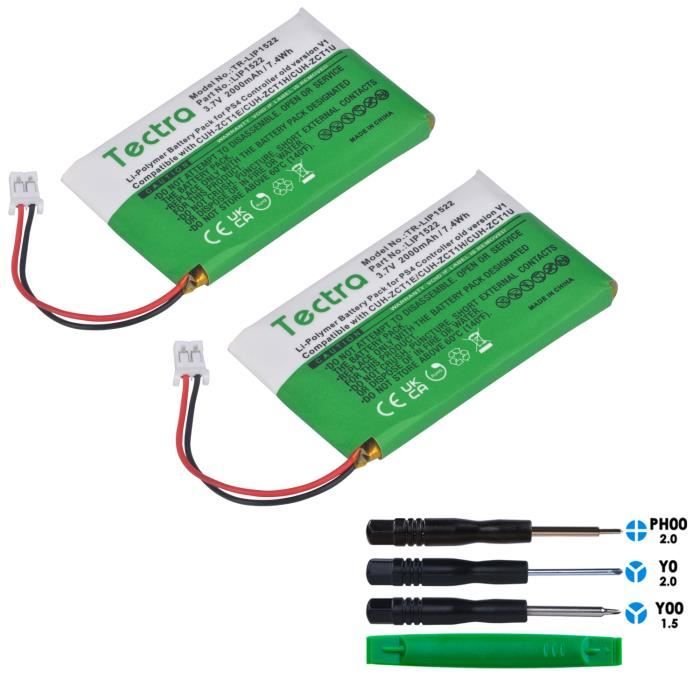 2 batterie - 2000mAh LIP1522 Batterie pour Sony PS4 Playstation 4 ...