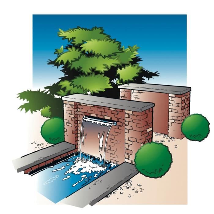 Ubbink Cascade Niagara de jardin 60 cm Acier inoxydable ...