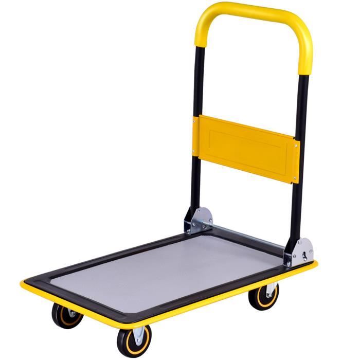 Chariot Plateforme Pliable en Fer, Chariot à Plateaux Capacité de ...