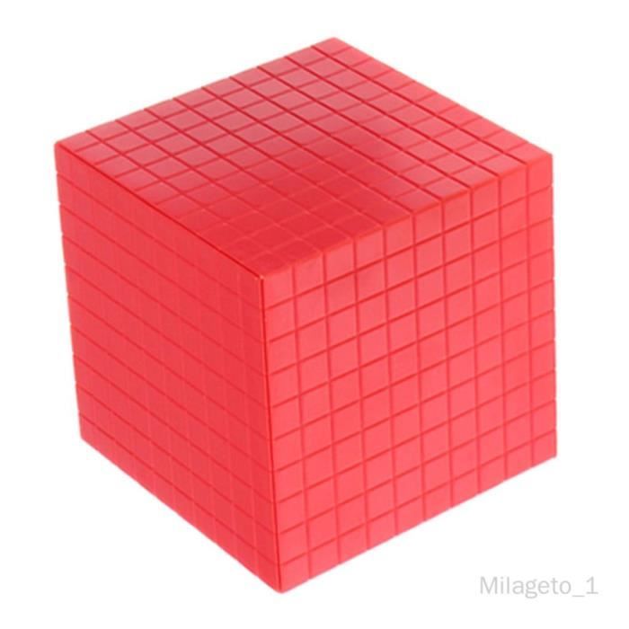 En Plastique Rouge Montessori Math Decimal Cube Enfants Jouets ...