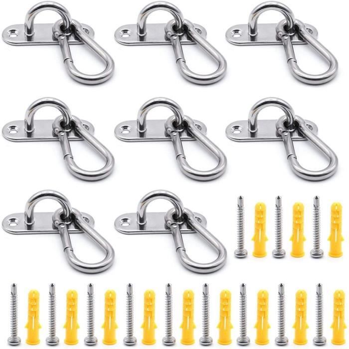 Crochet Plafond 60mm, Plaque Oeillet Acier Inoxydable M6 (8 Pcs) et ...