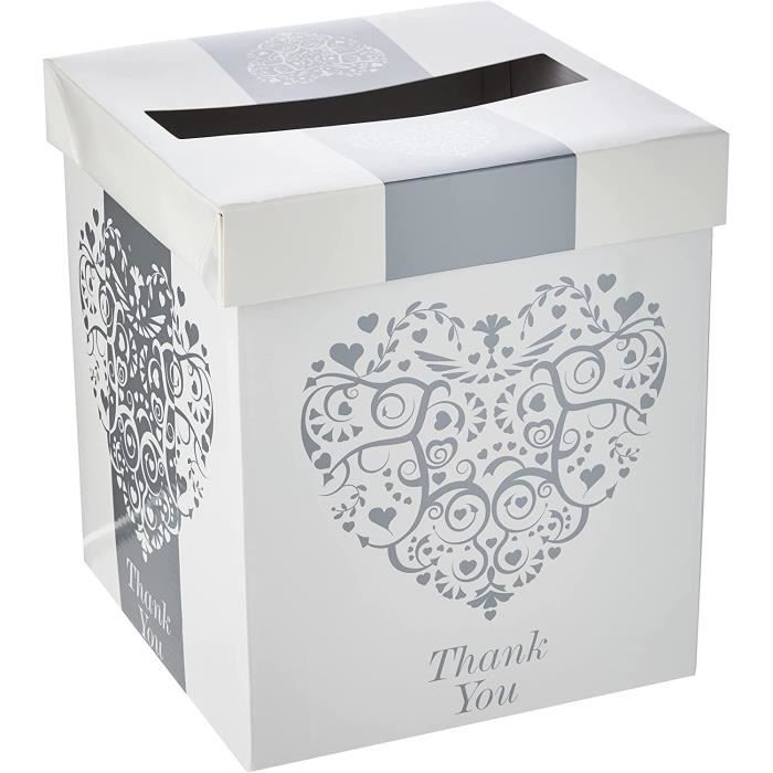 Vintage Romance Boîte aux Lettres PapierPapierargenté21 x 21 x 25 cm ...