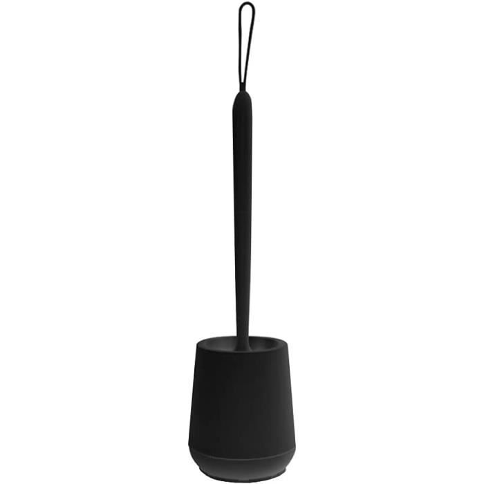 Brosse WC Balayette WC Brosse De Toilette Noir Toilette Brosse Silicone ...