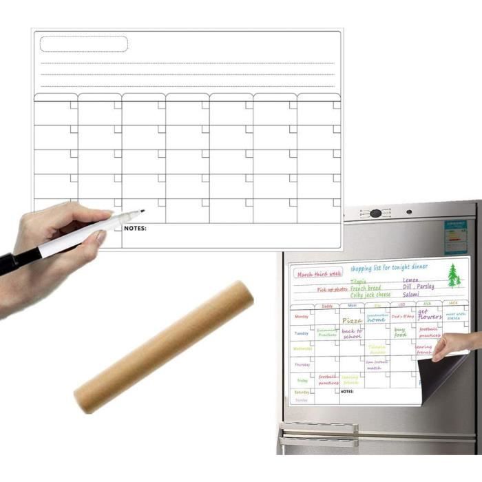 Tableau Magnetique Frigo Planning Mensuel Effaçable Magnétique ...