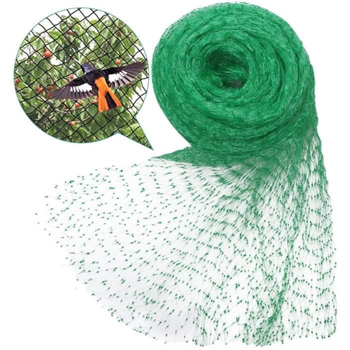 Filet anti-oiseaux Extra fort de 2*10M, Protection durable et réutilisable contre les oiseaux et ...