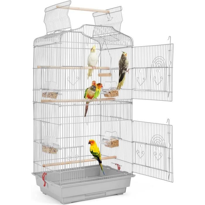 Cage À Oiseaux Perruche Cage Avec Toit Ouvrable Pour Calopsitte ...