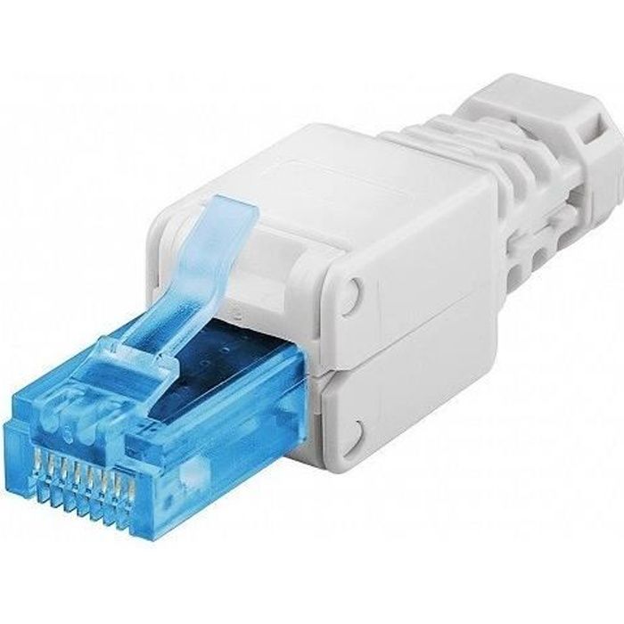 FICHE RJ45 MALE - GOOBAY - CAT6A - Montage sans outil - Protection ...