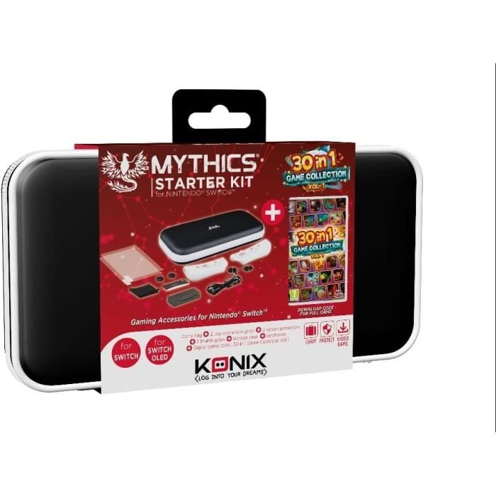 Pack de démarrage Konix Mythics pour Nintendo Switch avec jeu 30 in 1 ...
