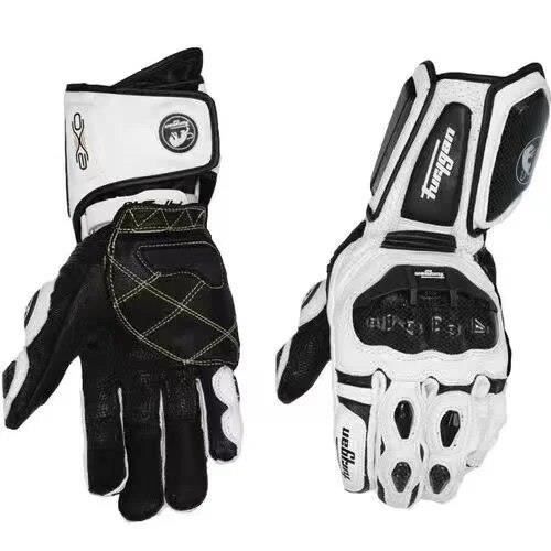 Gants de moto Luva en cuir véritable pour hommes, haute qualité, moto ...