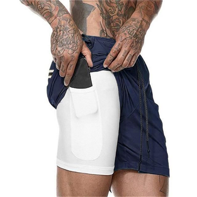 Short,Short de course 2 en 1 pour hommes, s courts d'été pour hommes ...