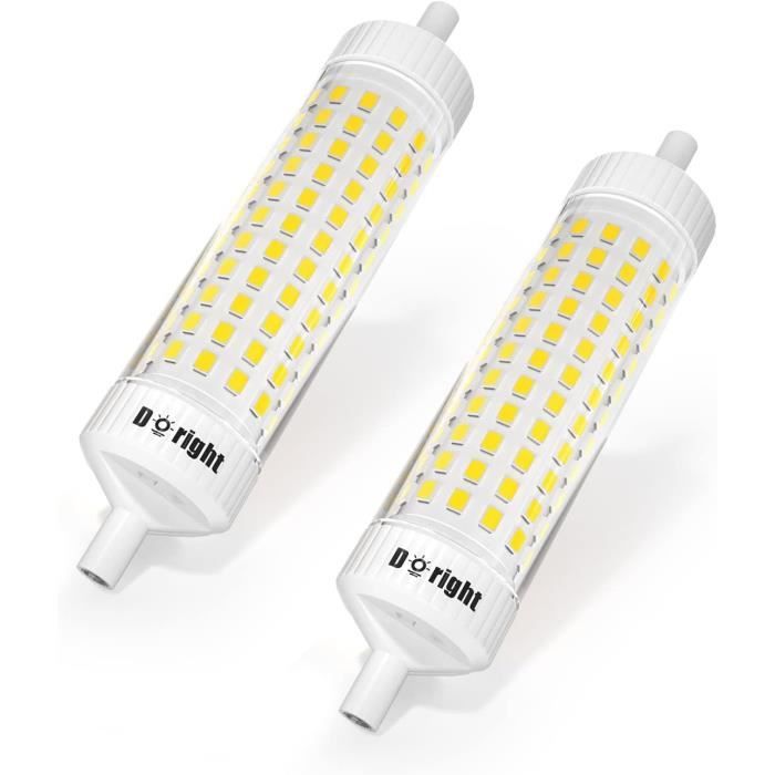 R7S 118Mm Ampoule Led 15W Gradable Blanc Froid 6000K Double Extrémité ...