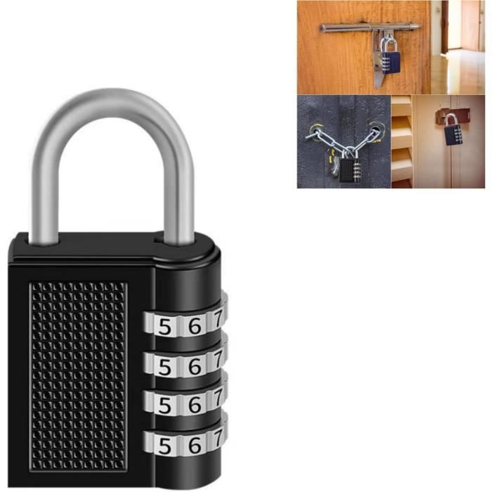Cadenas de Sécurité,Cadenas à Combinaison à 4 Digit,Cadenas Code ...