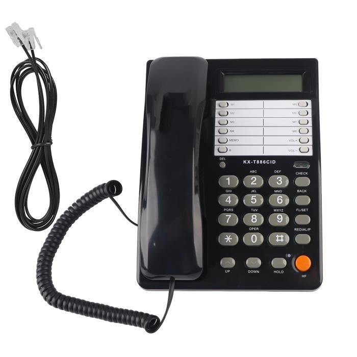 Téléphone Fixe Filaire avec Caller ID/appel en Attente pour Maison, Bureau, Hôtel, Tonysa ...