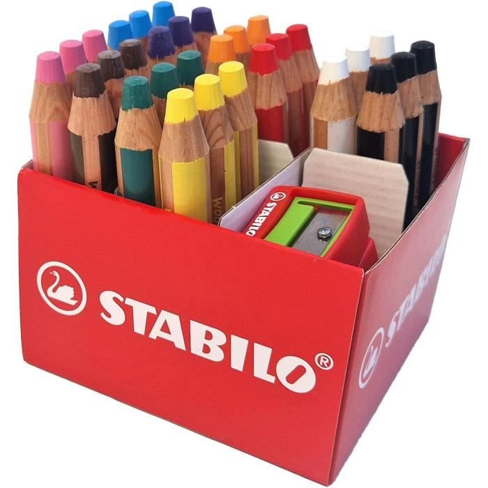 Classpack Lot De 30 Crayons Multi-Talents Woody 3 En 1 Couleurs ...