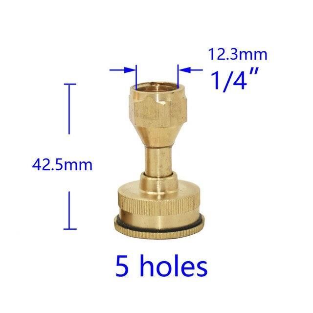 PULVERISATEUR,5 hole x A--Buse de pulvérisation'eau pour jardin, 1-2 ", en laiton, 4-5-8 trous ...