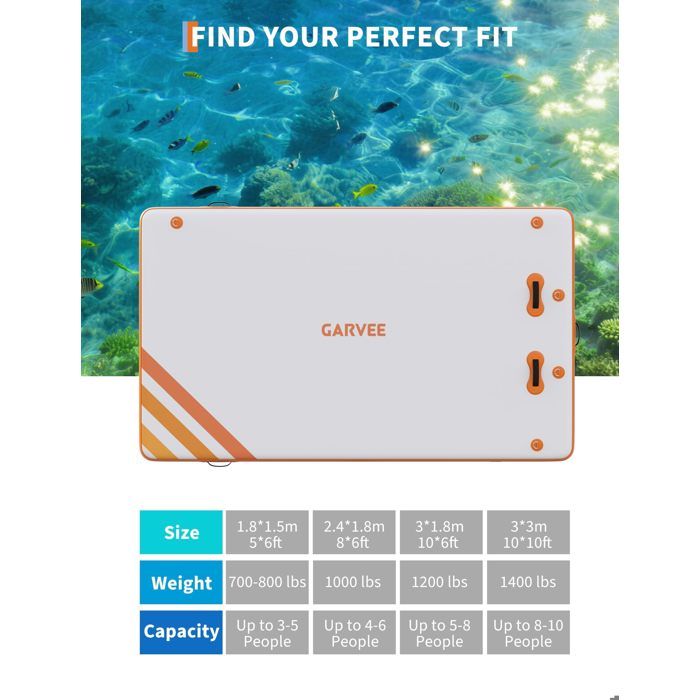 Ponton gonflable-Plateforme flottante gonflable rectangulaire, quai ...