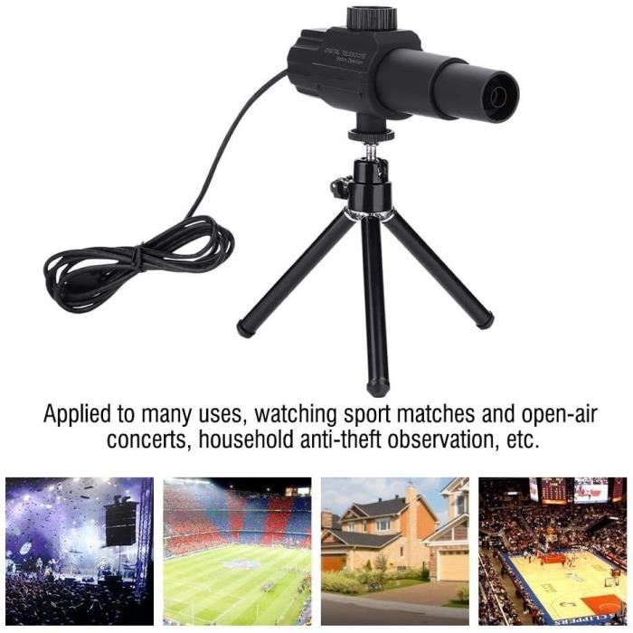 Télescope Monoculaire Numérique, Lunette De Visée Zoom 2Mp Hd Avec ...