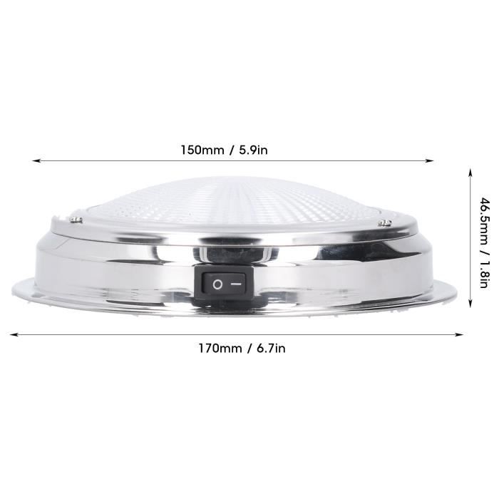 Dilwe plafonnier LED Lampe de lecture de toit 12 V LED dôme plafond ...