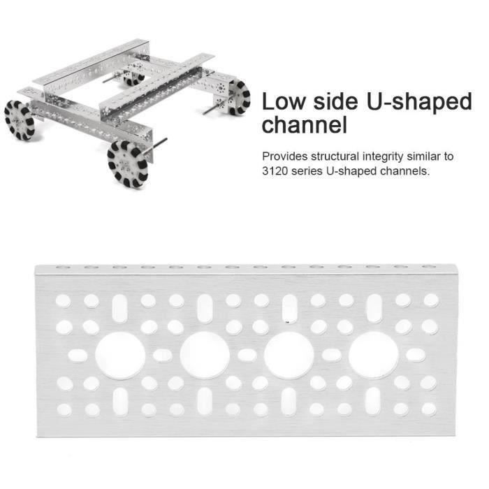 Kaixin-U-Channel Profilé en U en alliage d'aluminium à 4 trous sur le ...