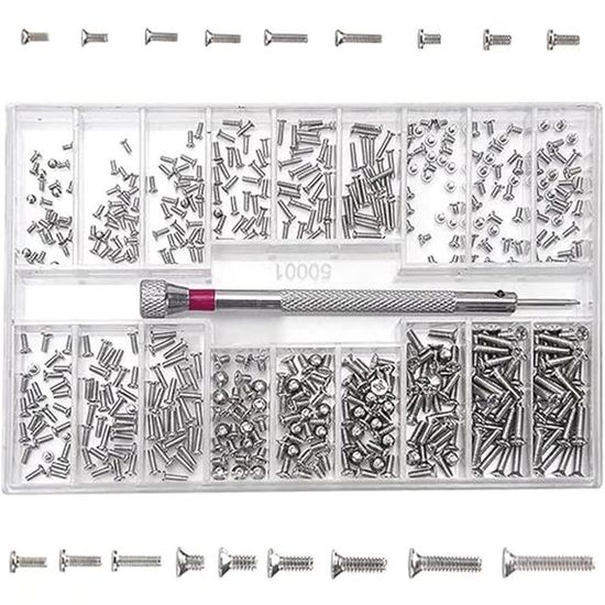 Kit De Vis De Réparation Micro, Kit D'Assortiment Mini Vis Autoforeuse En Acier Inox, M1.2 M1.4 ...