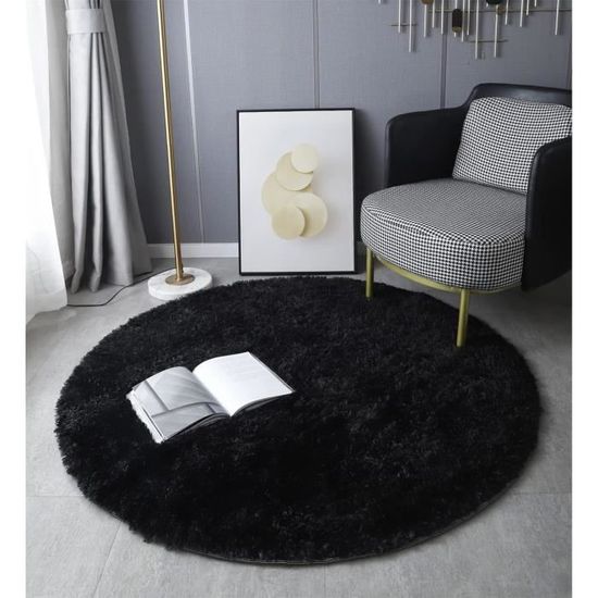 Tapis Rond, À Poils Longs, Moderne, Pour Salon, Chambre À Coucher, Salle À Manger Ou Chambre D ...
