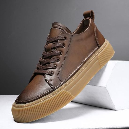 Cuir hommes chaussures chaussures plates hommes chaussures ...