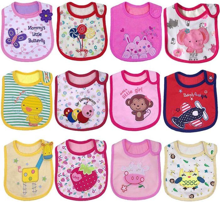 8 Bavoirs Bébé Coton Bandana Bavette pour Enfant Bébé Fille Garçon 0 à ...