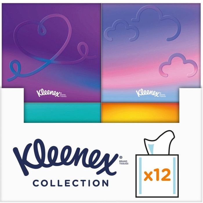 Kleenex boite cube COLLECTION (12x48) - Cdiscount Au quotidien