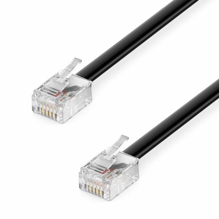 1M Câble Téléphonique Rj11 Câble Modulaire 6P4C Câble Western Rj11-Rj11 ...