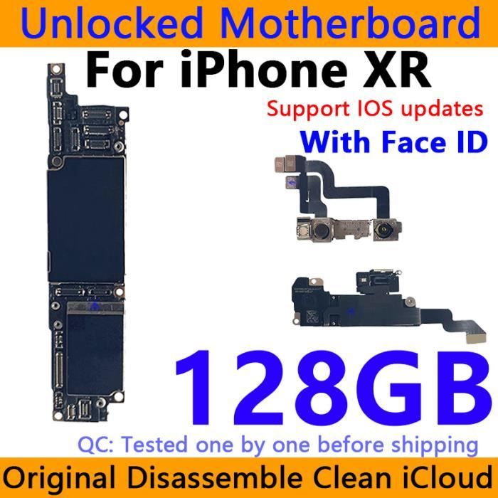 Visage XR 128G-Carte mère 100% originale débloquée pour iPhone, avec Face ID, 256 Go, Logic ...