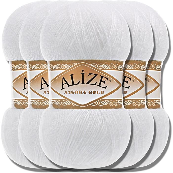 Alize-Lot De 5 Pelotes De Laine Fine Mohair-100 G-Fil À Tricoter À La ...