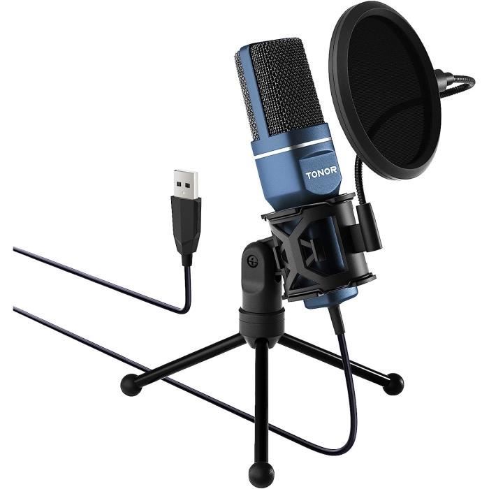 Microphone Usb À Cardioïde Condensateur Pour Pc Micro Avec Trépied Et ...