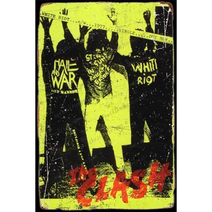 The Clash Poster Signes en étain Affiche en métal rétro Garage Maison ...